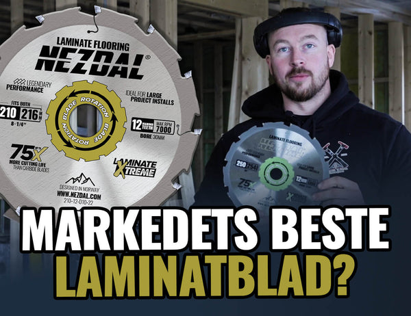 Kenneth tester de nye laminatbladene - Oslo Tool Company AS